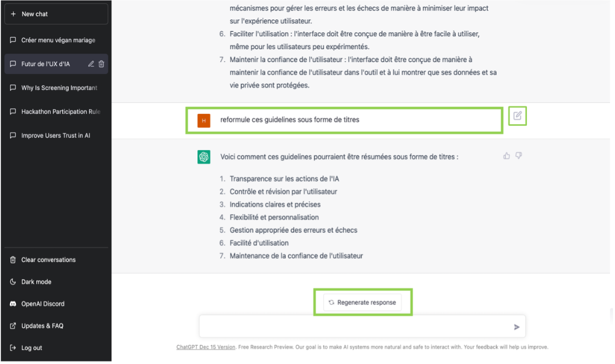 Les guidelines de Chat GPT pour le design d’interface fonctionnant avec ...